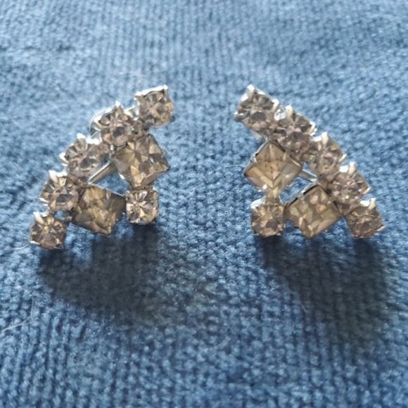 Jewelry | Rhinestone Screw Back Earrings | Poshmark